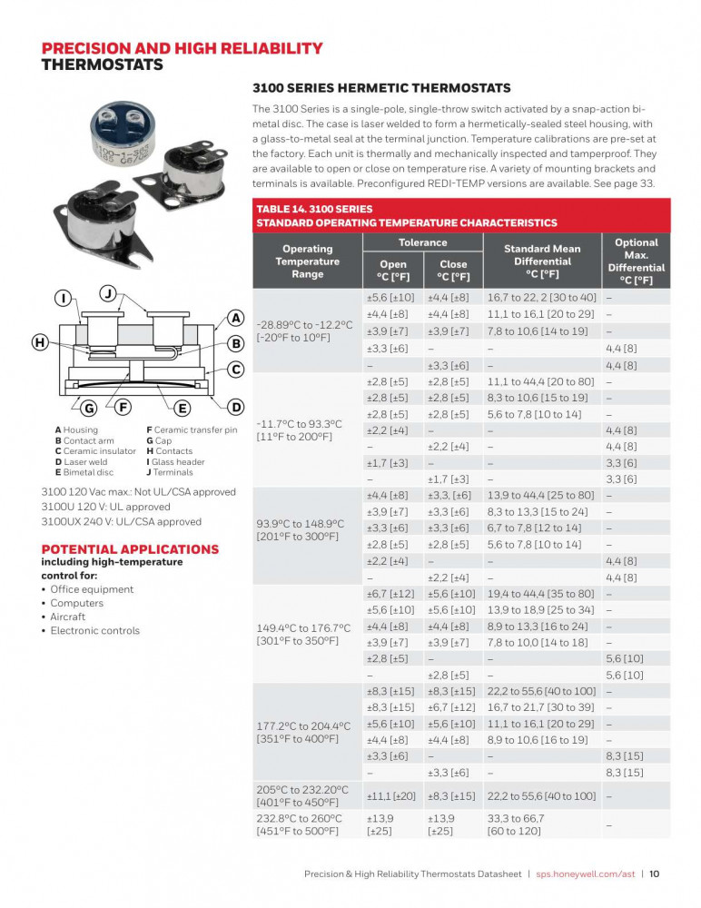 Honeywell thermostat datasheet page 10