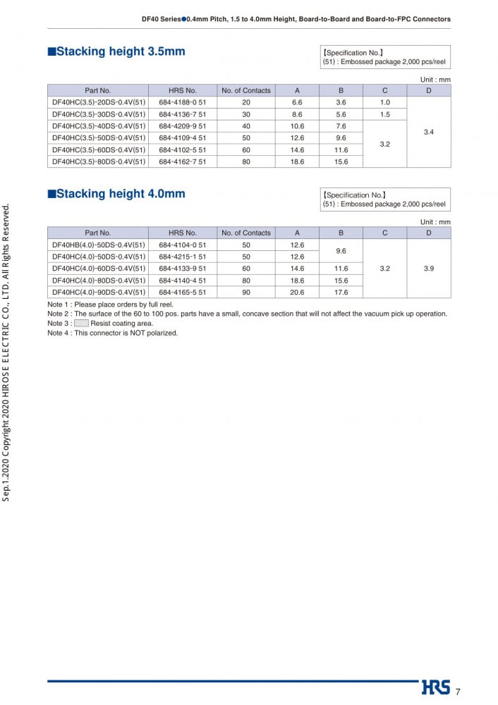 HRS DF40 Series datasheet page 7