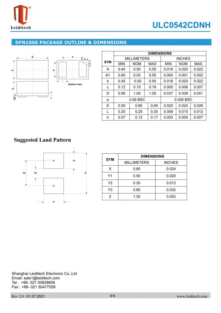 ULC0542CDNH datasheet page 4