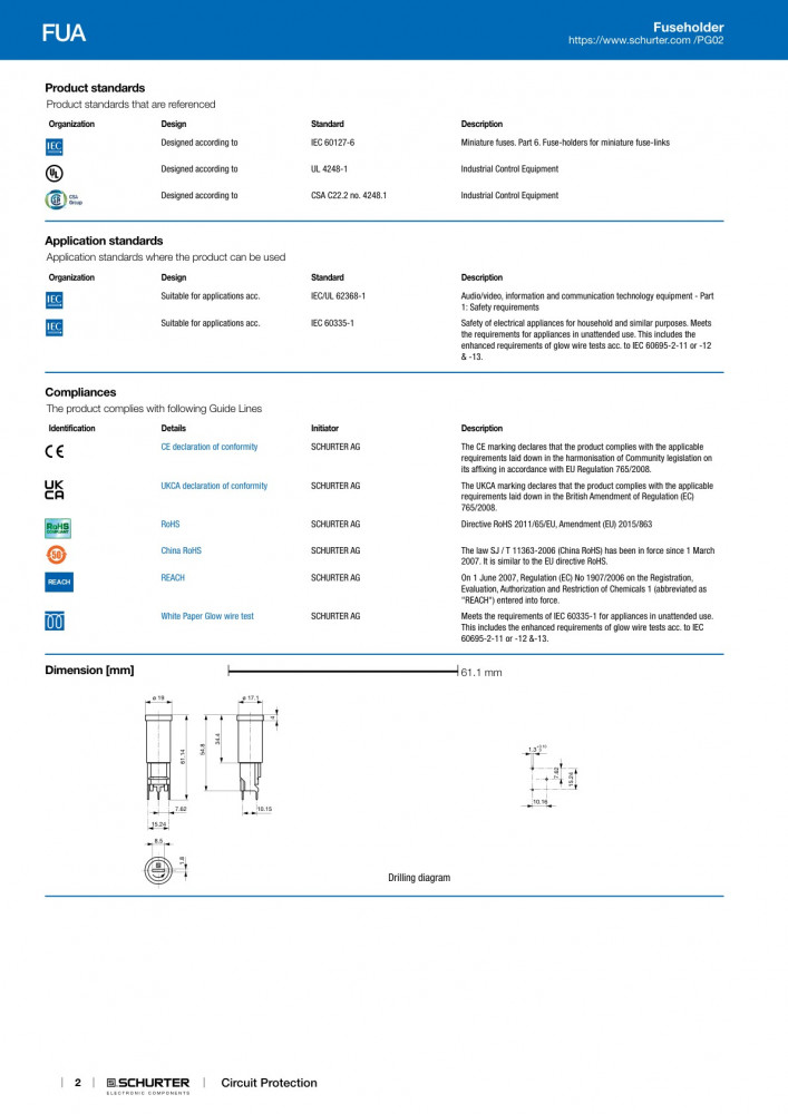 SCHURTER 0031.2560 datasheet page 2