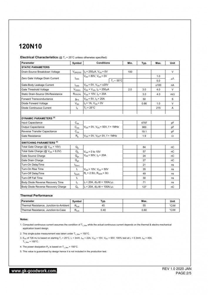 120N10 technical document page 2