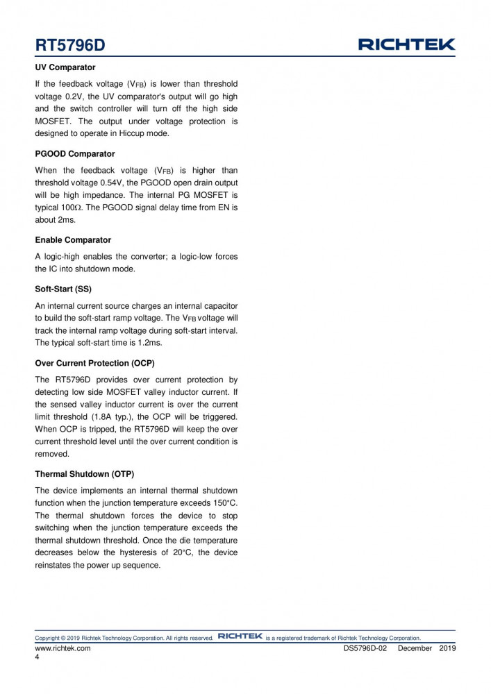 RT5796D technical document page 4