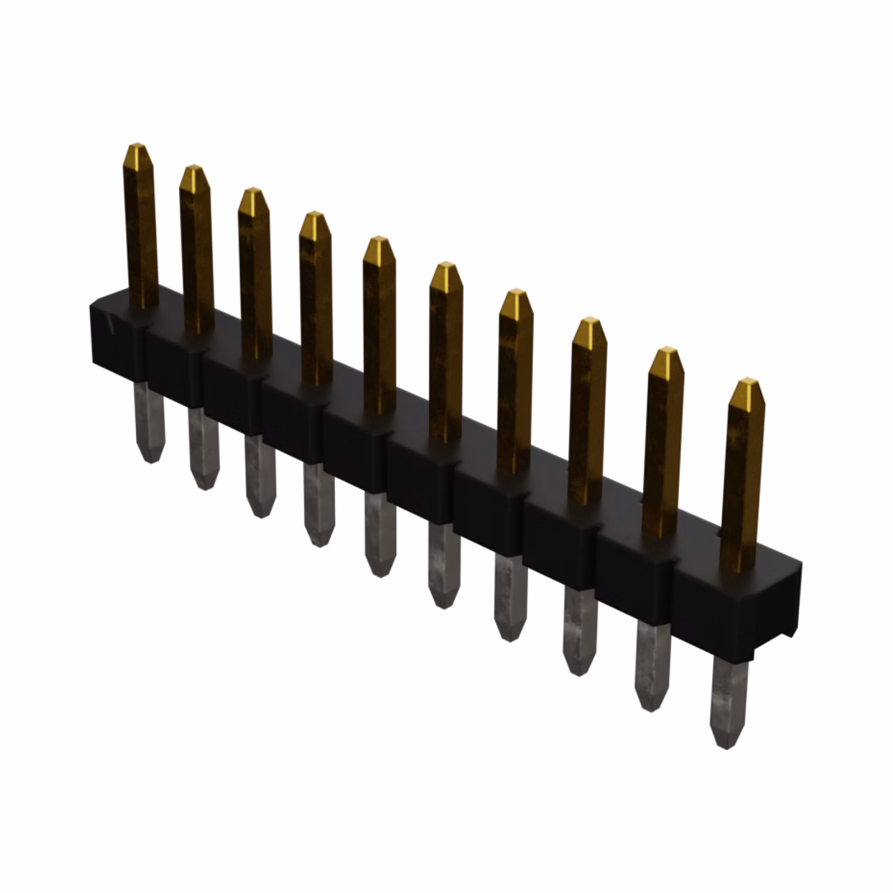 2.00mm Pitch Milli-Grid Header, Vertical, Through Hole, Breakaway, 10 Circuits, 0.50µm Gold (Au) Plating, Mating Pin Length 4.00mm, Tail Length 2.70mm, Lead-Free for sale