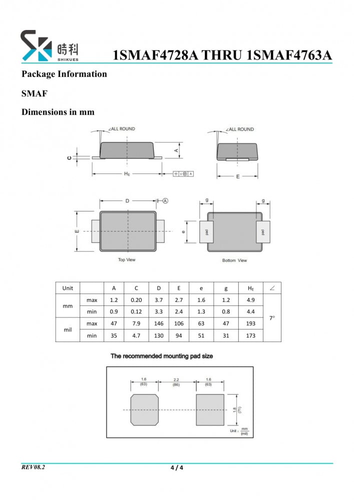 1SMAF4728A datasheet page 4
