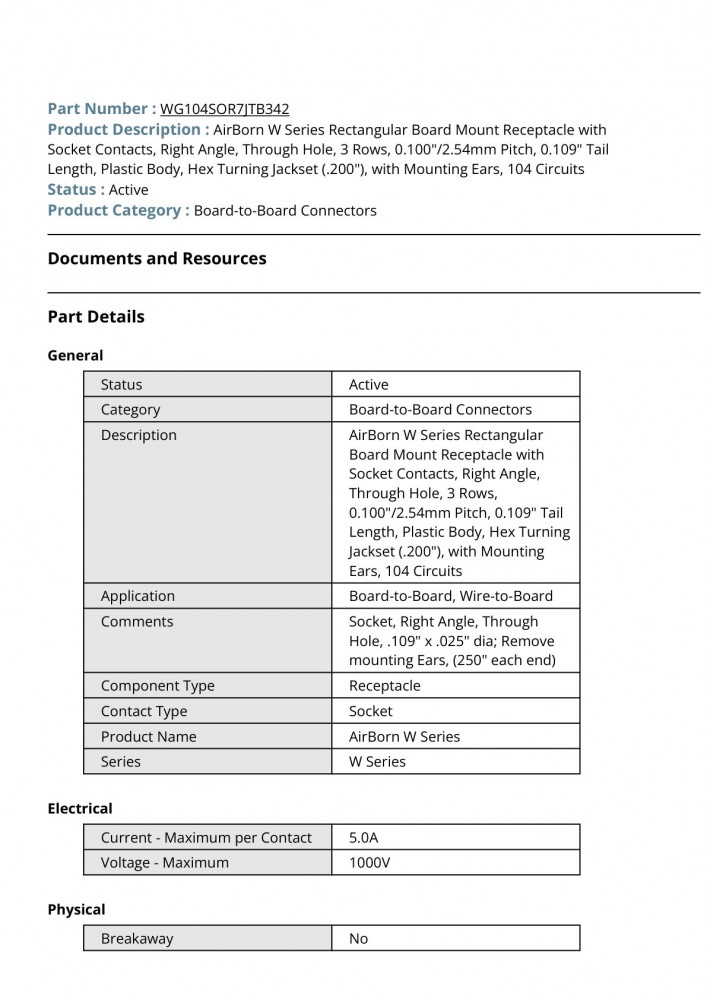 WG104SOR7JTB342 product document image 1