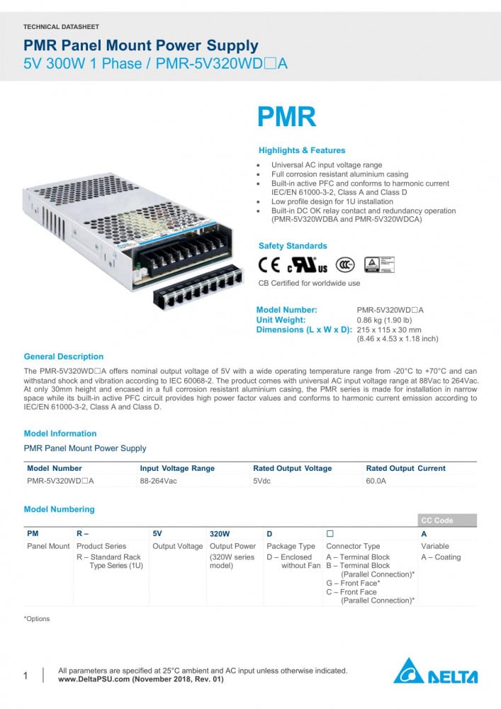 PMR-5V320WDCA datasheet page 1