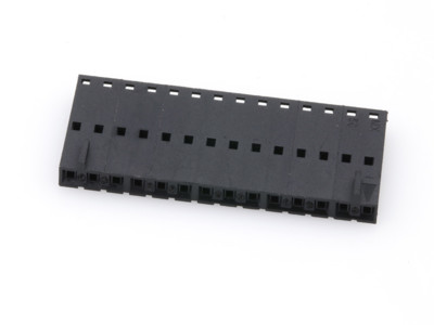SL Crimp Housing, Single Row, Version D, Back Ribs, 16 Circuits, Black