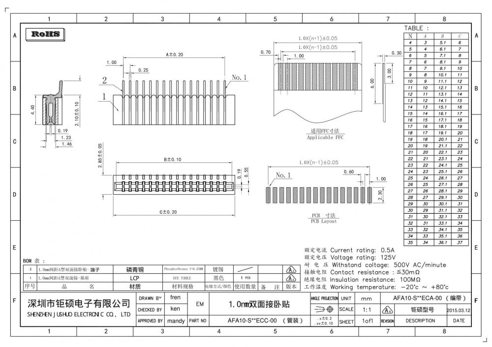JUSHUO AFA10-S16ECC-00 technical drawing