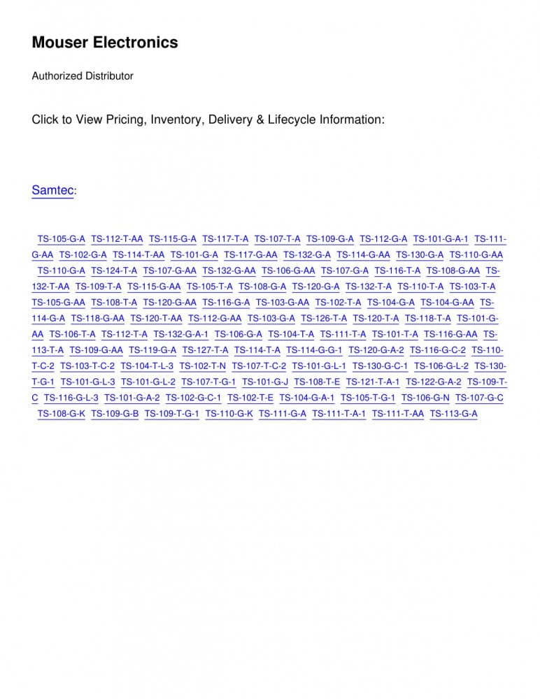 Samtec TS series technical document page 2