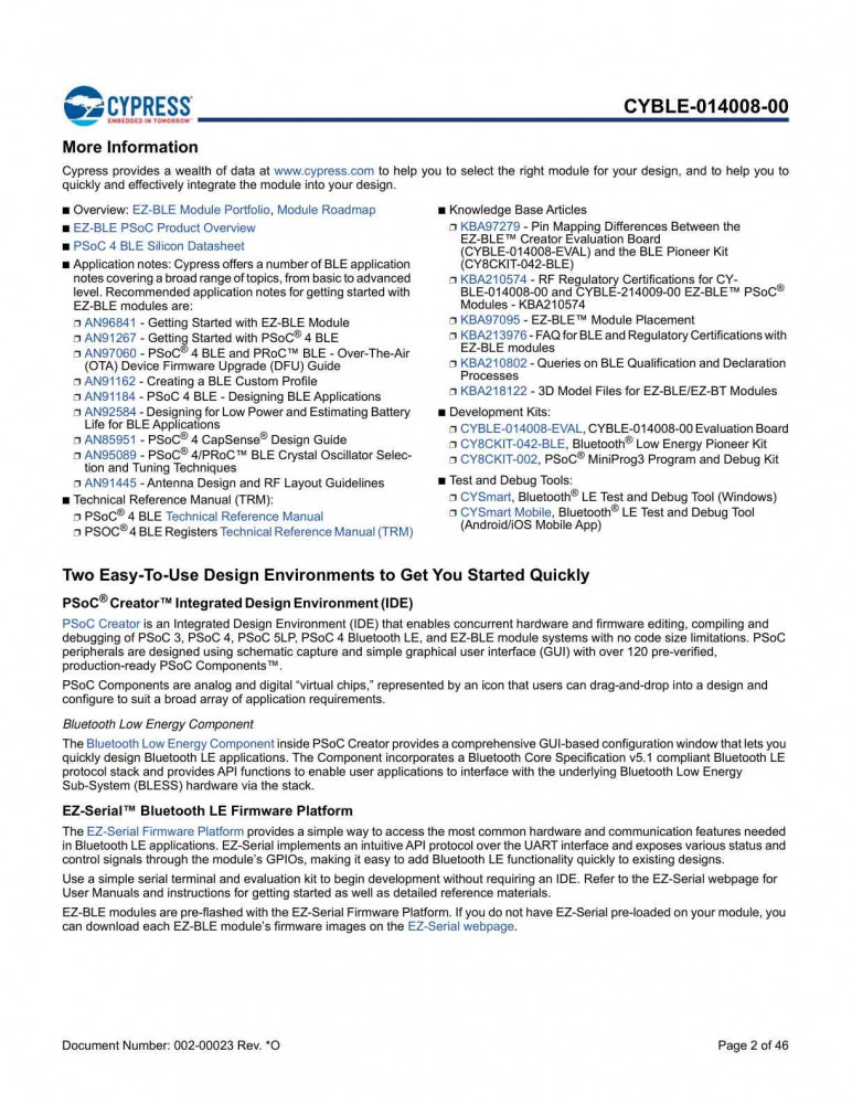 CYBLE-014008-EVAL technical document page 3
