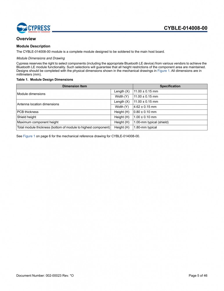CYBLE-014008-EVAL technical document page 6