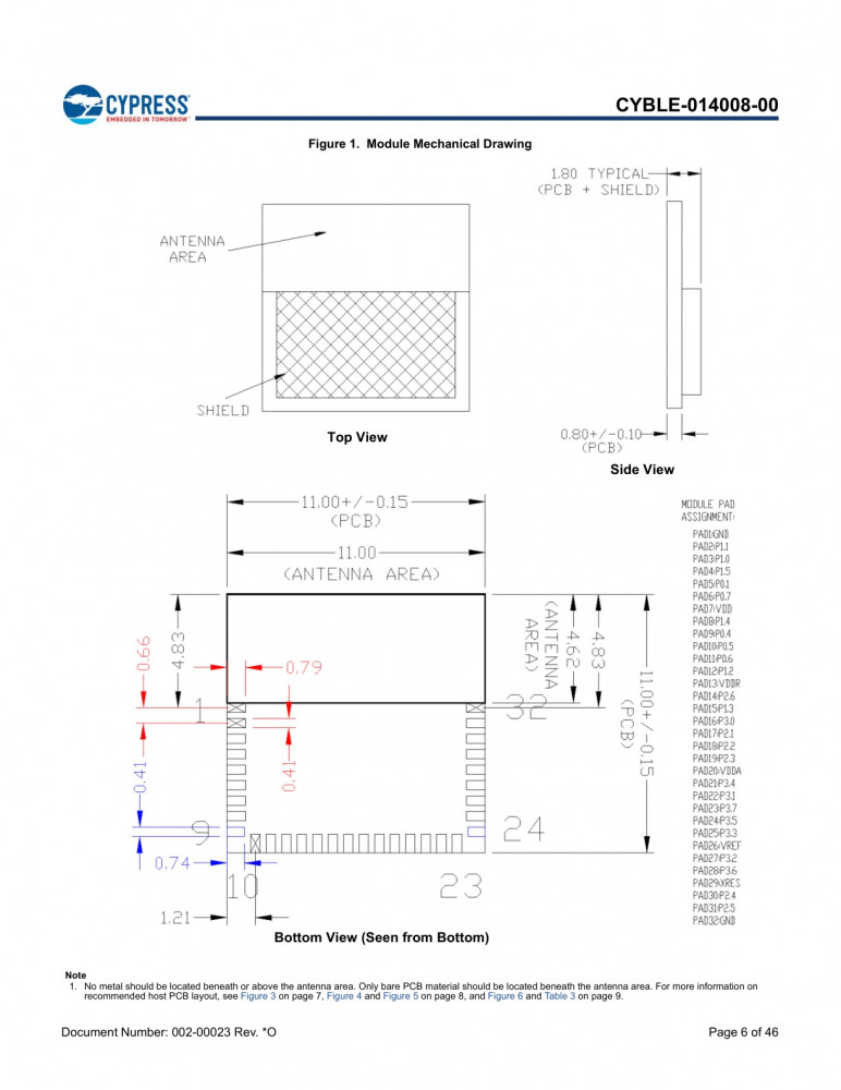 CYBLE-014008-EVAL technical document page 7
