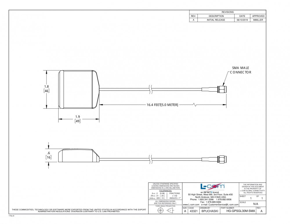 HG-GPSGL30M-SMA technical document preview