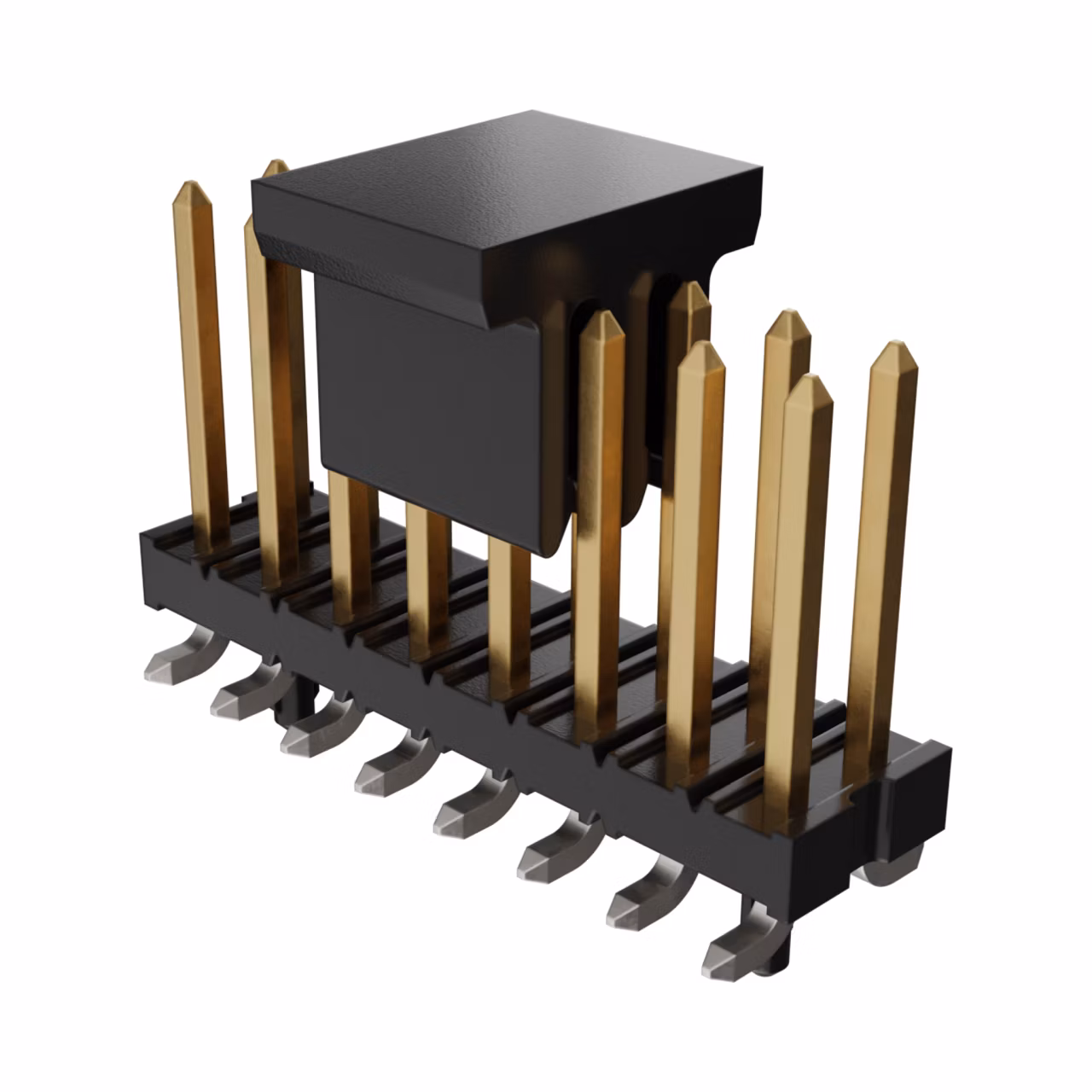 Milli-Grid Header, Vertical, Surface Mount, 16 Circuits, 0.38µm Gold (Au) Plating, Mating Pin Length 6.80mm, with Cap and Pegs, Tape and Reel, Lead-Free for sale