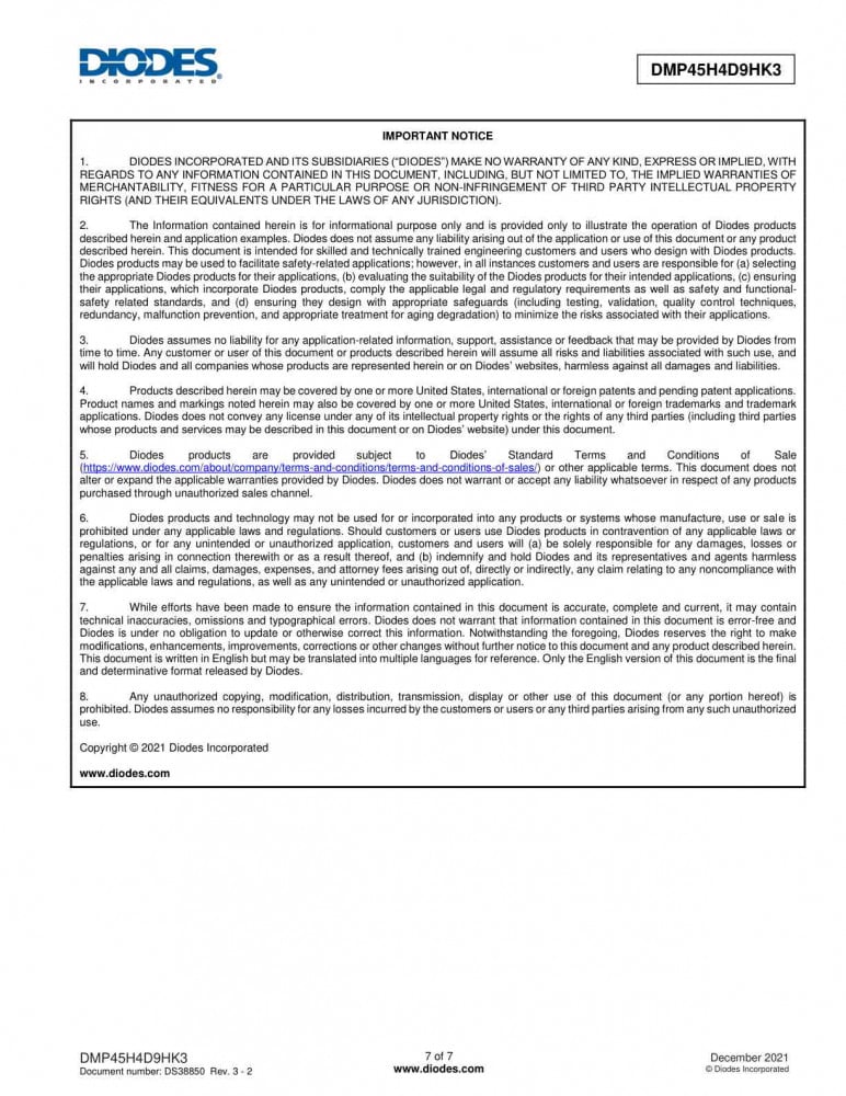 DMP45H4D9HK3-13 datasheet page 7