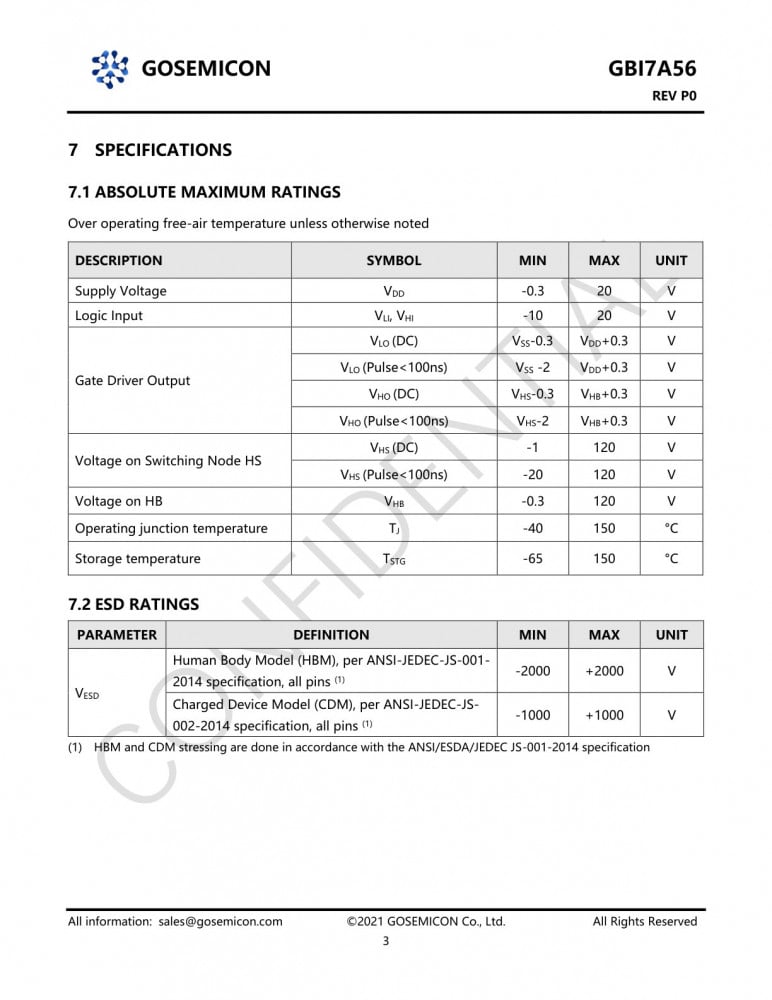 GBI7A56NMAR datasheet page 3