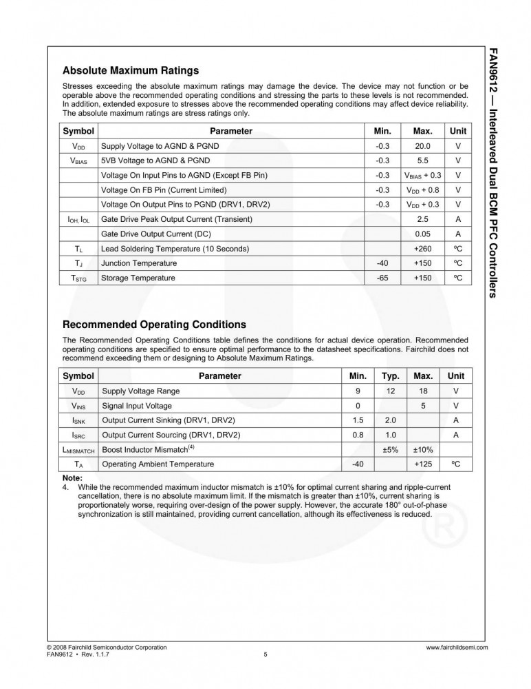 FAN9612 datasheet page 6