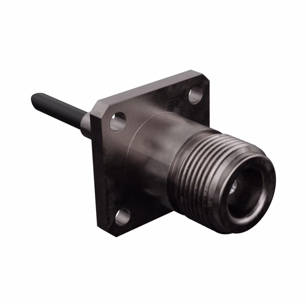 N Jack, Straight, 4-Hole Flange Mount, Solder, .141