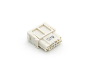 Heavy-Duty Push-in Terminal Insert, Female, 6-Pole, 16A, Silver (Ag) Plated Contacts, Size 6B «44x27»