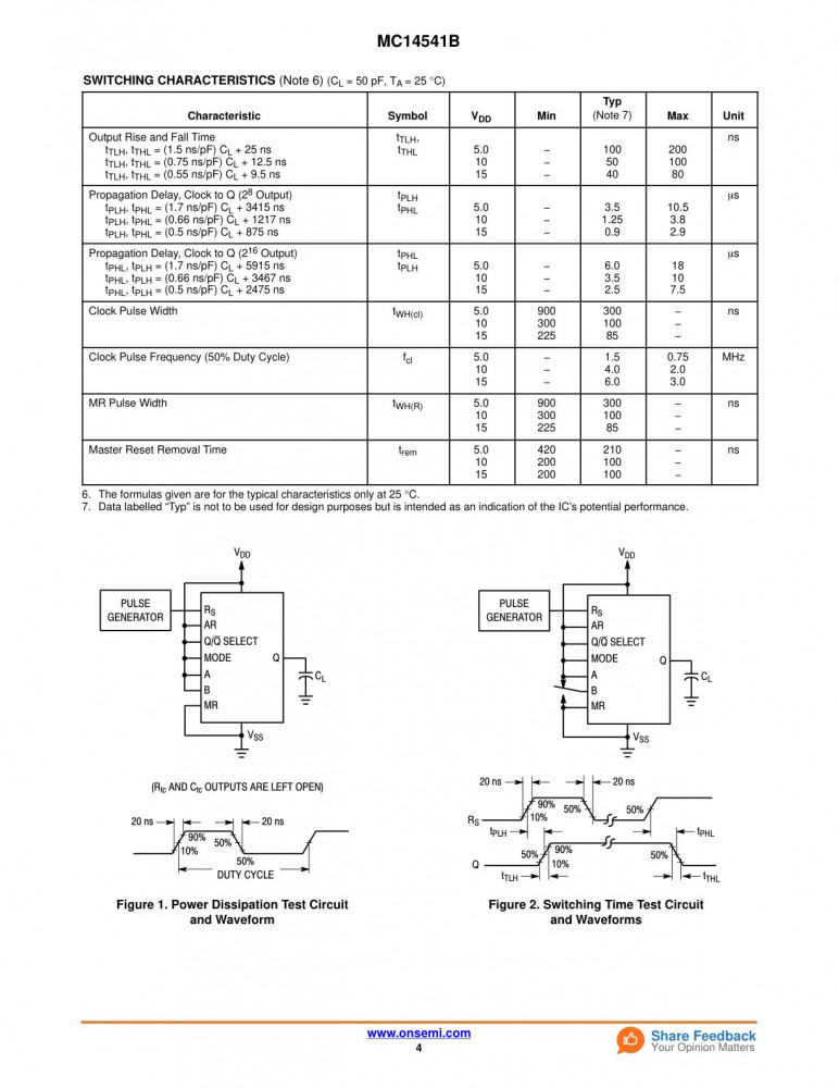 MC14541B datasheet page 4