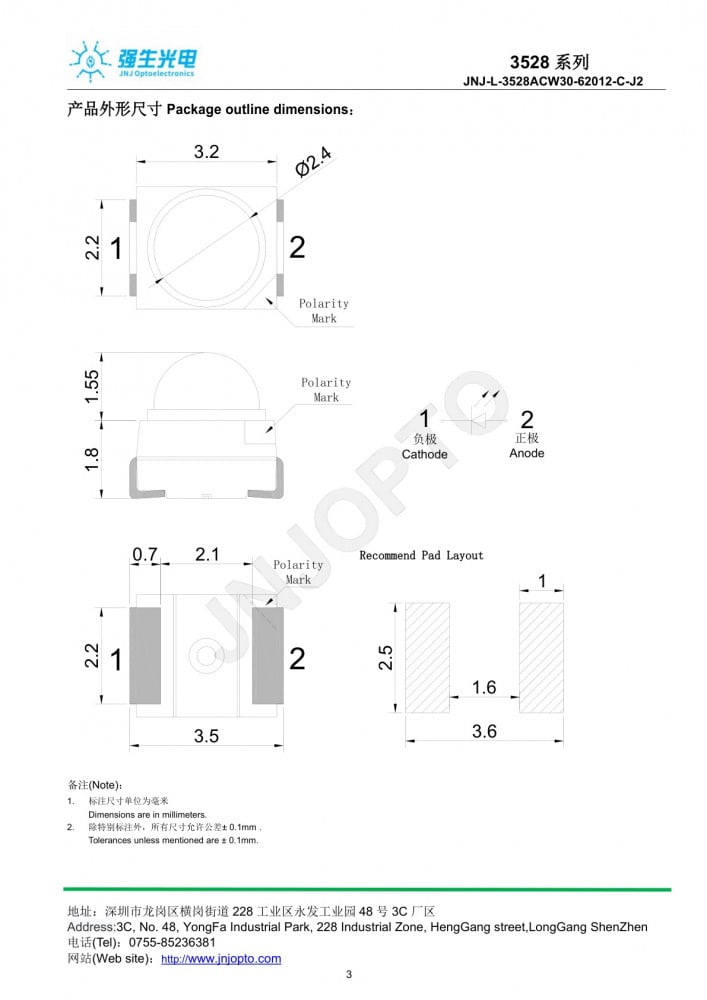 JNJOPTO specification page 3