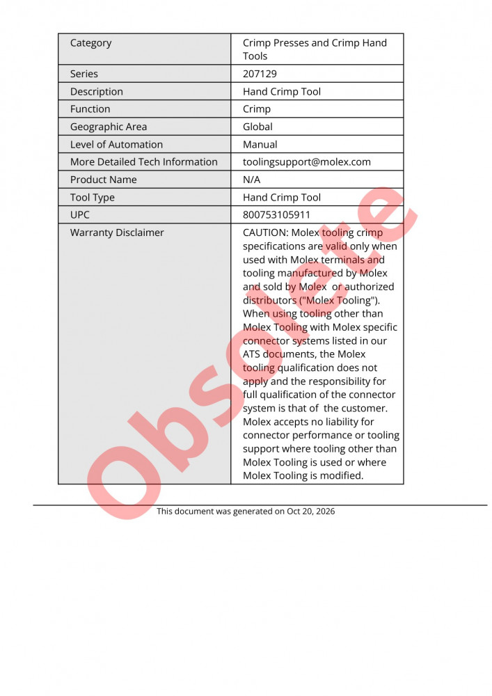 Product documentation image 2 for MOLEX 192840015