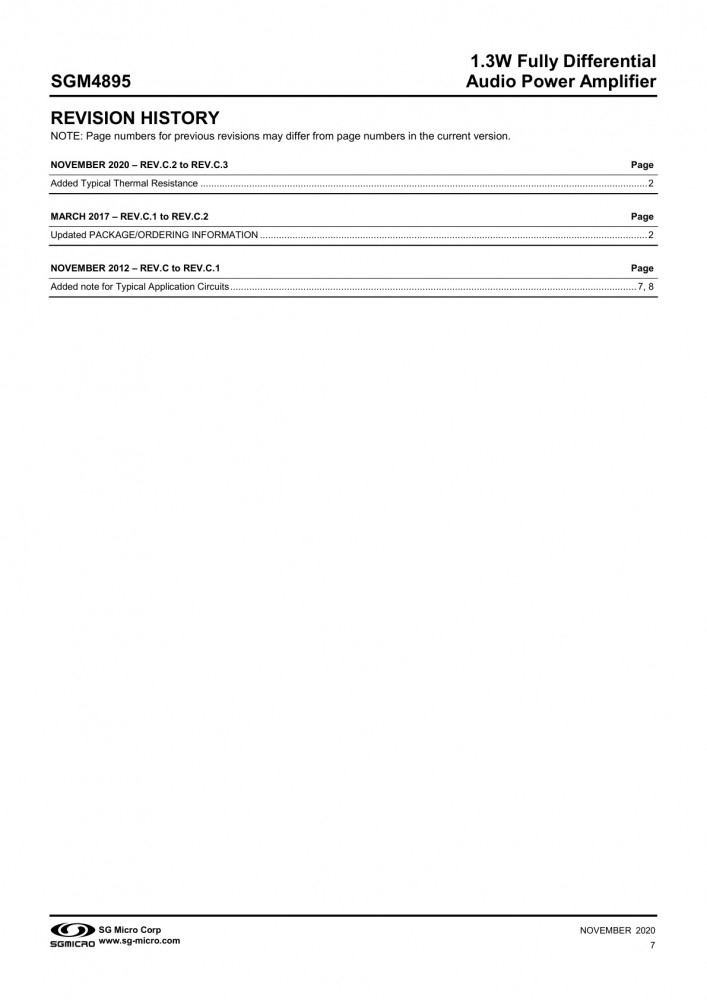 SGM4895 datasheet page 7