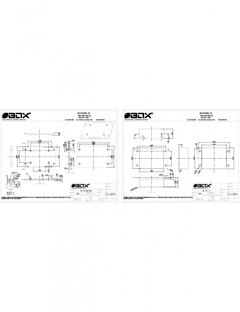 BF-19 enclosure technical drawing reference