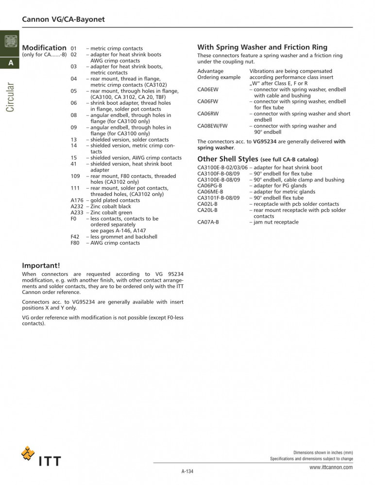 ITT CANNON VG95234 technical document page 6