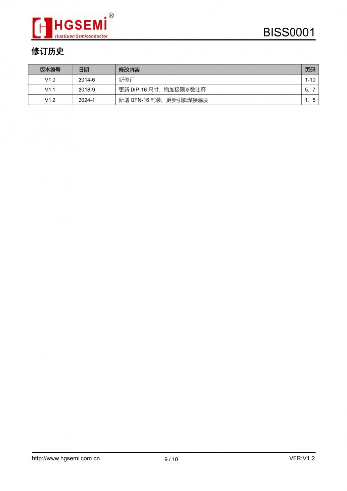 BISS0001 datasheet page 9