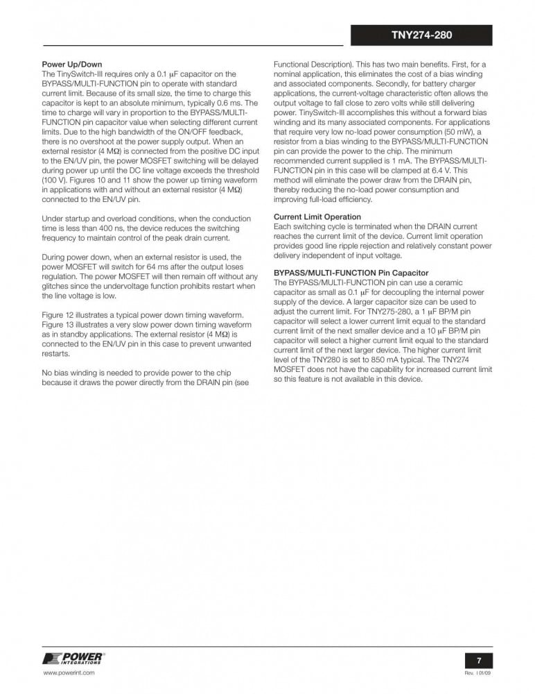 TNY279GN datasheet page 7