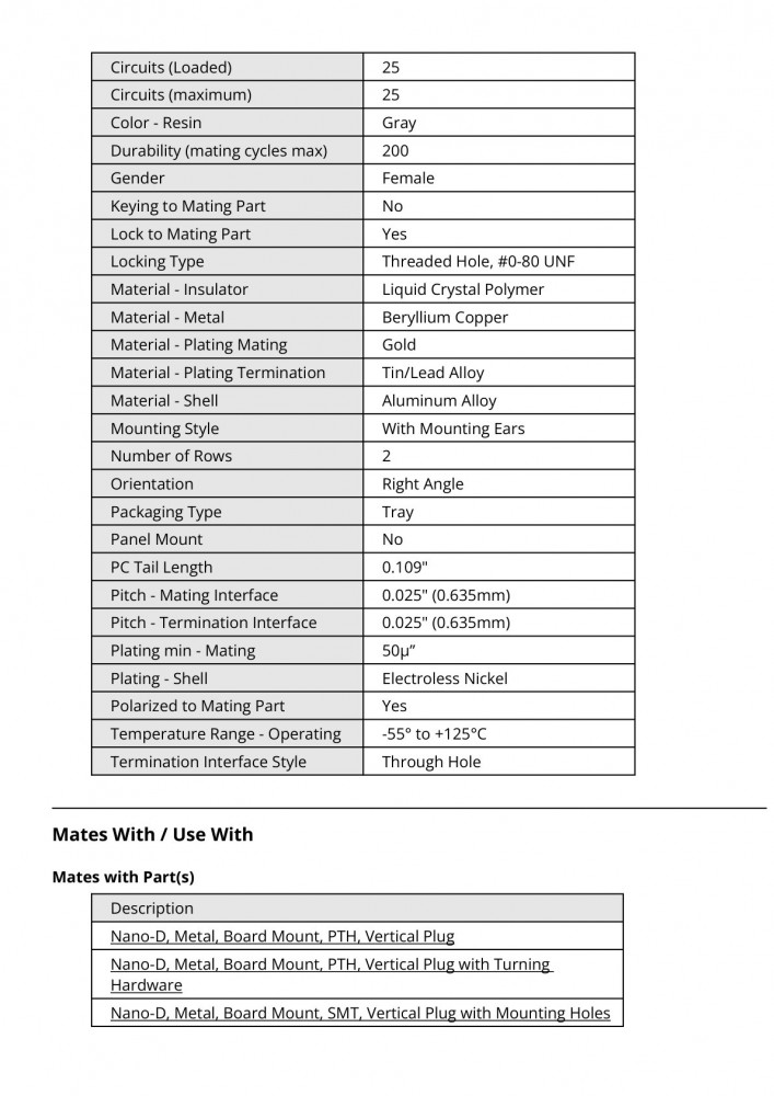 Technical document page 2 for NK-2F2-025-435-TH00