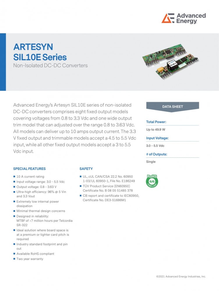 SIL10E technical document page 1