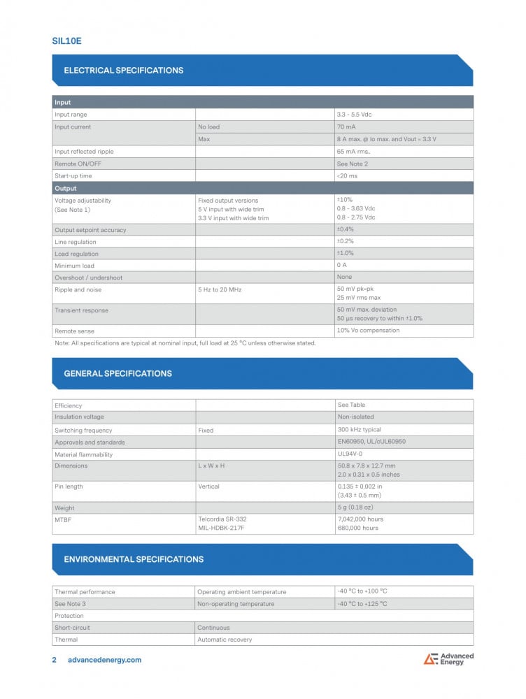 SIL10E technical document page 2