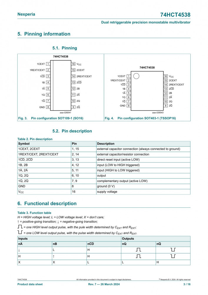 74HCT4538 datasheet page 3