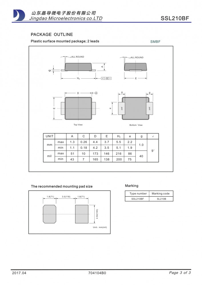 SSL210BF datasheet page 3
