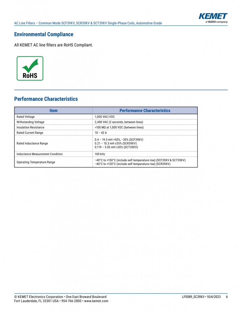 KEMET SCT39XV datasheet page 6