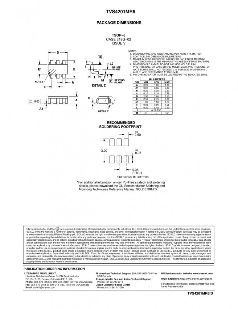 TVS4201MR6T1G datasheet page 6