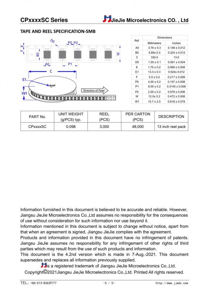 CP0080SC datasheet page 5