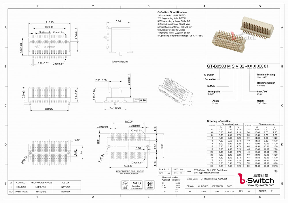 GT-B0503MSV32-52S1101 technical document preview