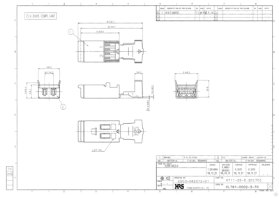 HRS GT11-8DS-2.8C Rectangular Connector Housing