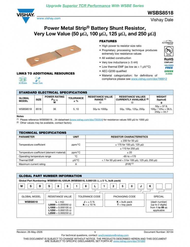 WSBS8518 technical document page 1