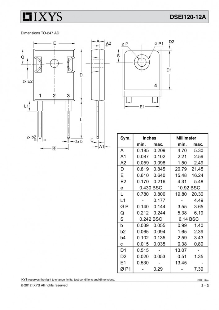 DSEI120-12A datasheet page 3