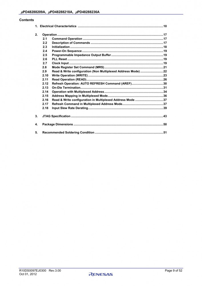 UPD48288236A datasheet page 9