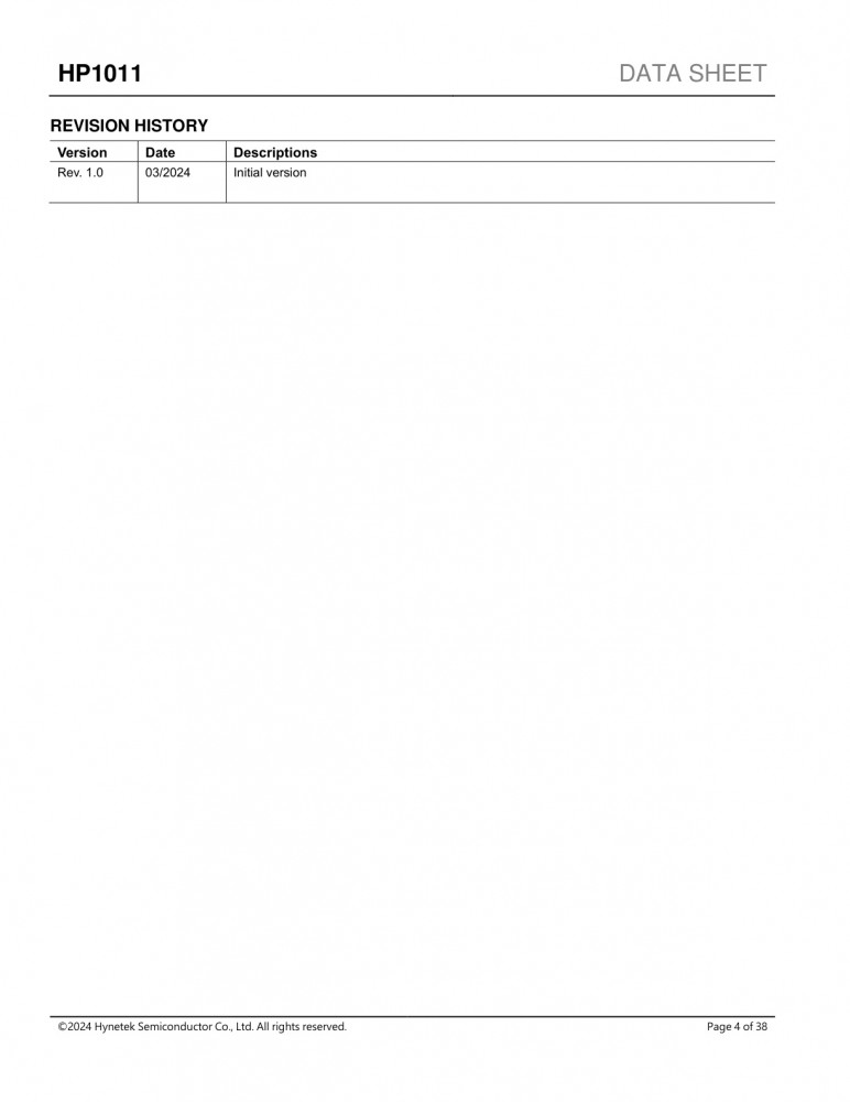 HP1011 datasheet page 4