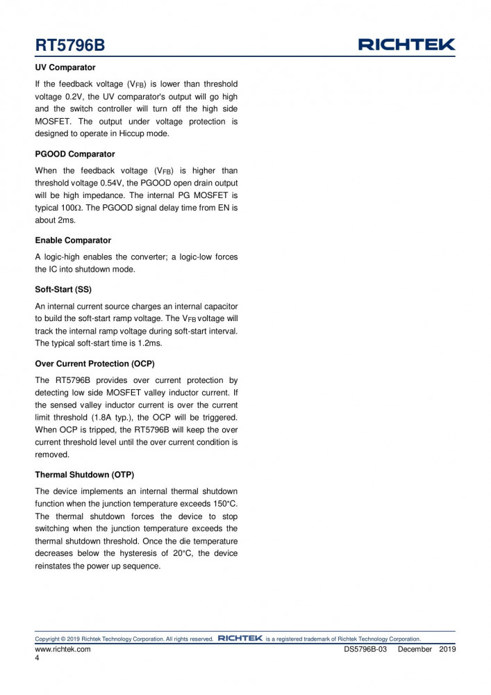 RT5796B datasheet page 4