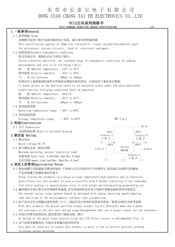 CTR ED12 specification page 2