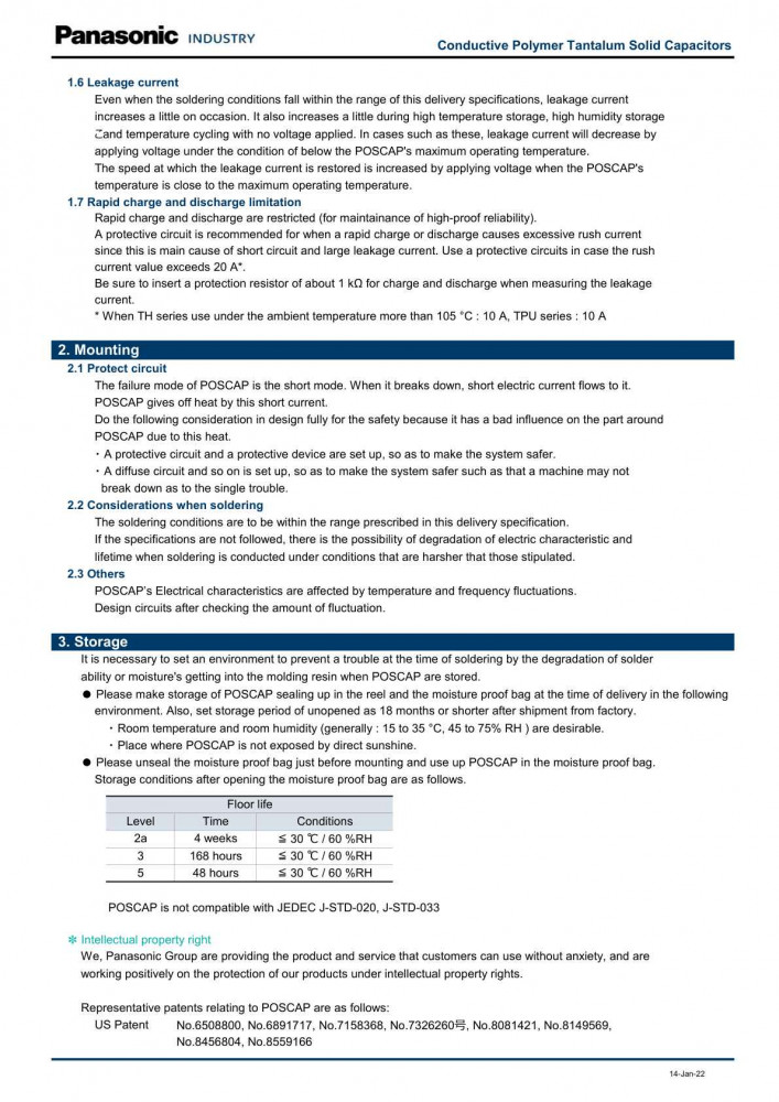PANASONIC TPE series document page 8