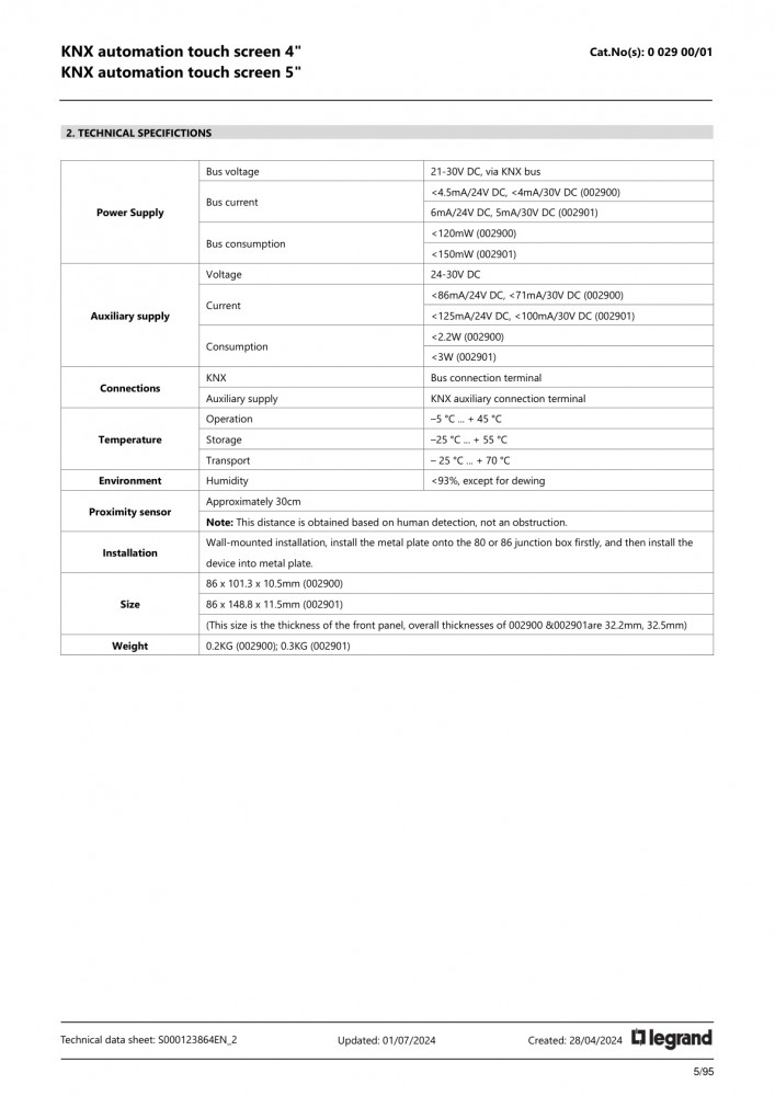 Legrand 002901 technical document page 5