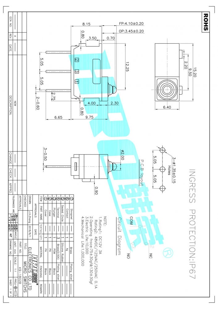 K9-1802C technical drawing page 1